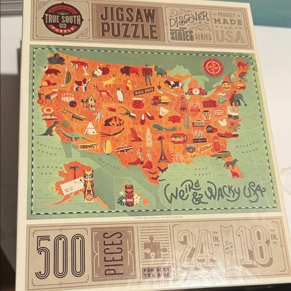 true south co | Games | Weird Wacky Usa Jigsaw Puzzle 50 Pieces | Poshmark